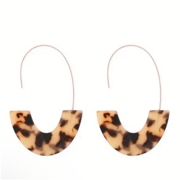 Zara | Jewelry | Zara Tortoiseshell Gold Hoop Earrings 349 Nwot | Poshmark